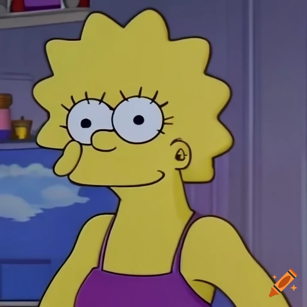 Real-life super-detailed portrait of lisa simpson