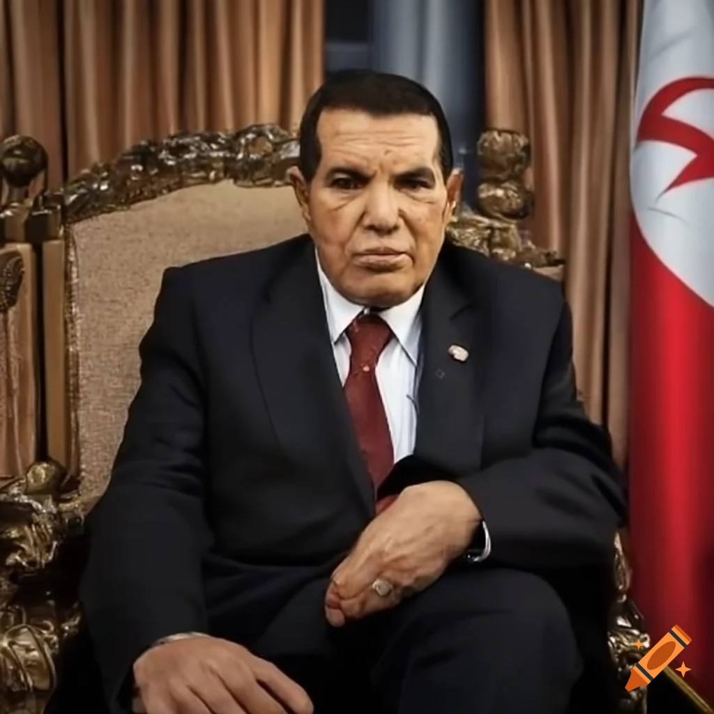 Portrait of zine el abidine ben ali