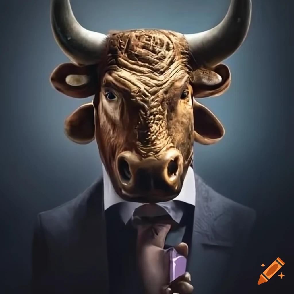 Tony holding a lot of money with a bull face