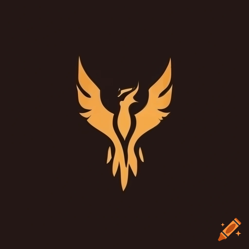 Minimalist phoenix logo on Craiyon