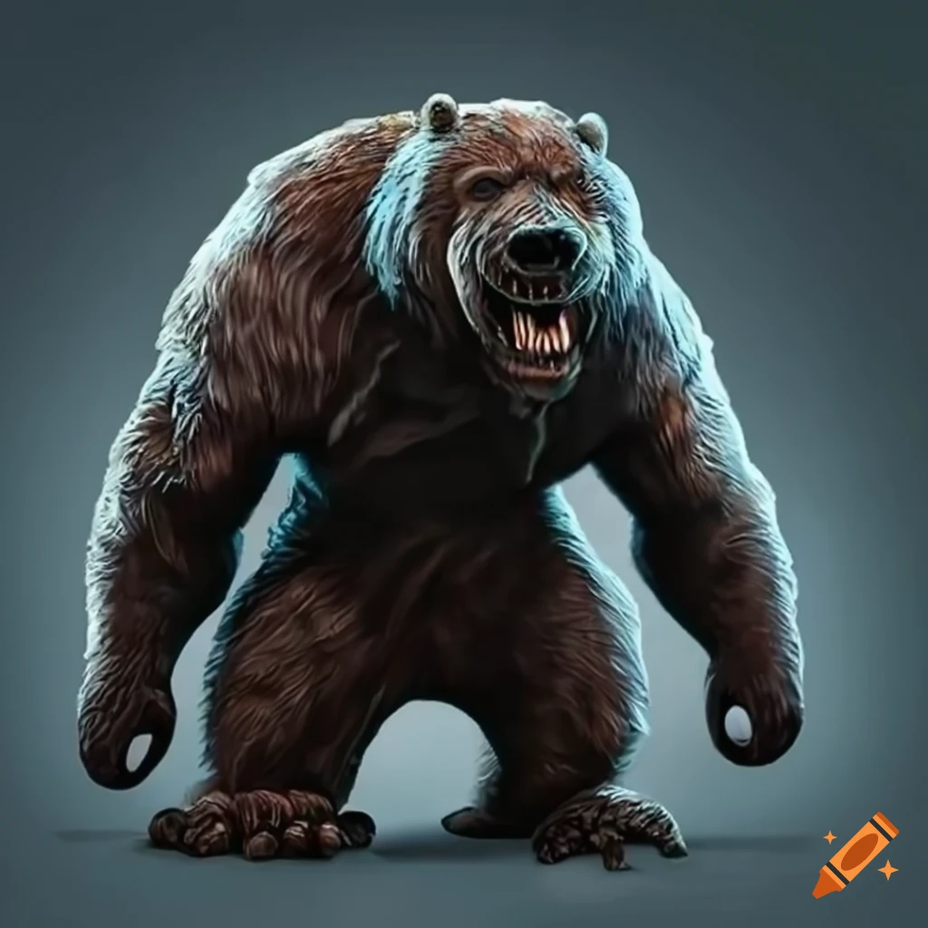 Image of a realistic mutant bear