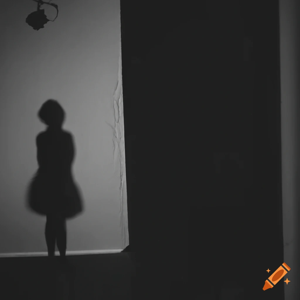 Distorted shadow in a dim room