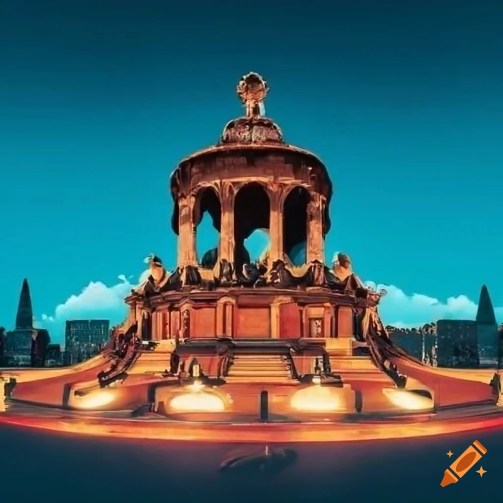 Circular monument representing mexican culture