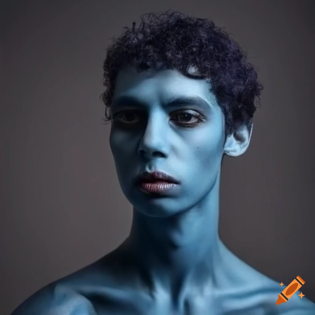 Image of an arabian-looking alien man with blue skin