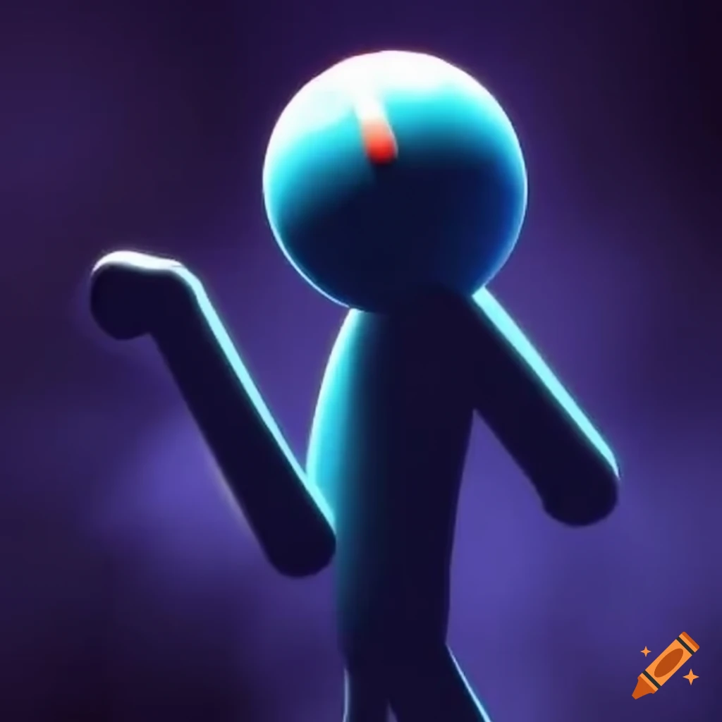 Artwork of two stickmen engaged in a dynamic fight