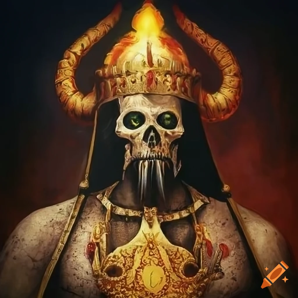 Realistic artwork of king yama, the lord of death