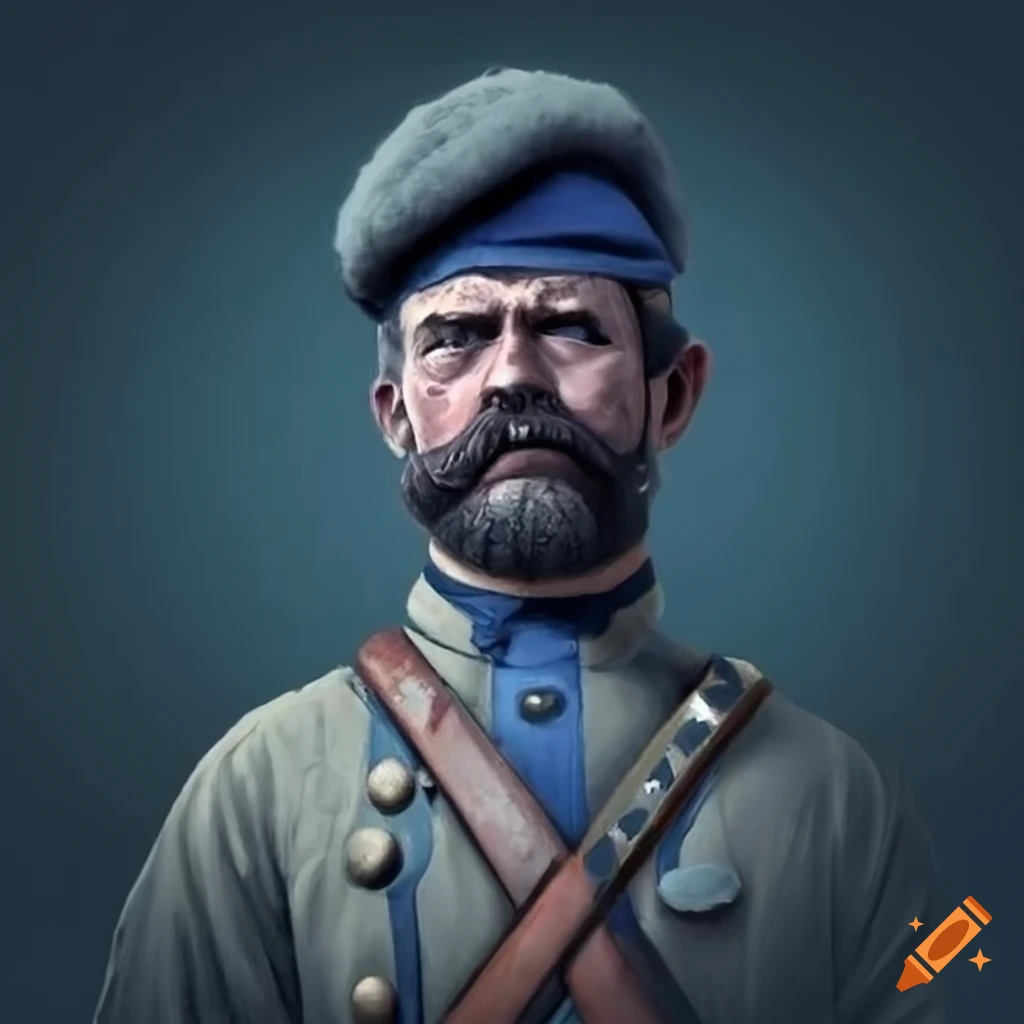 Photorealistic depiction of a confederate sharpshooter in 1863