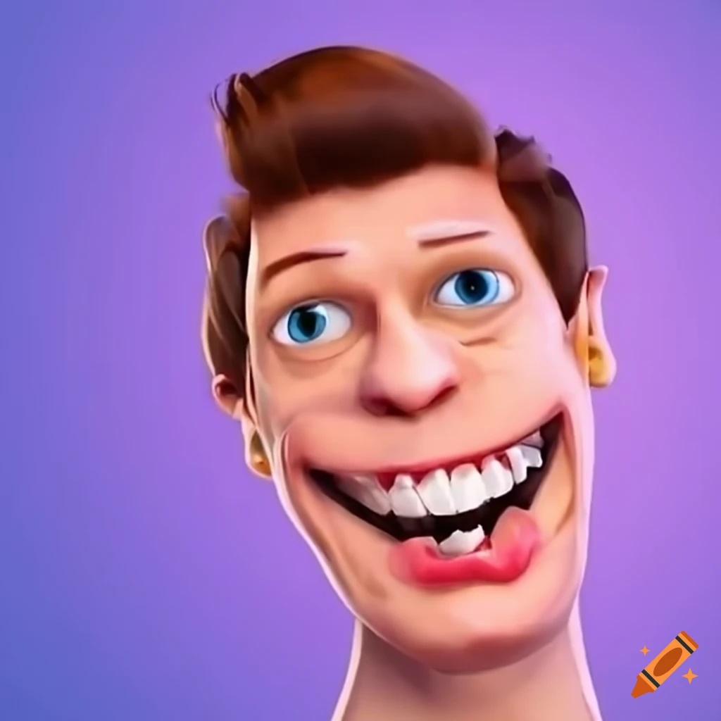 Funny animated character on Craiyon