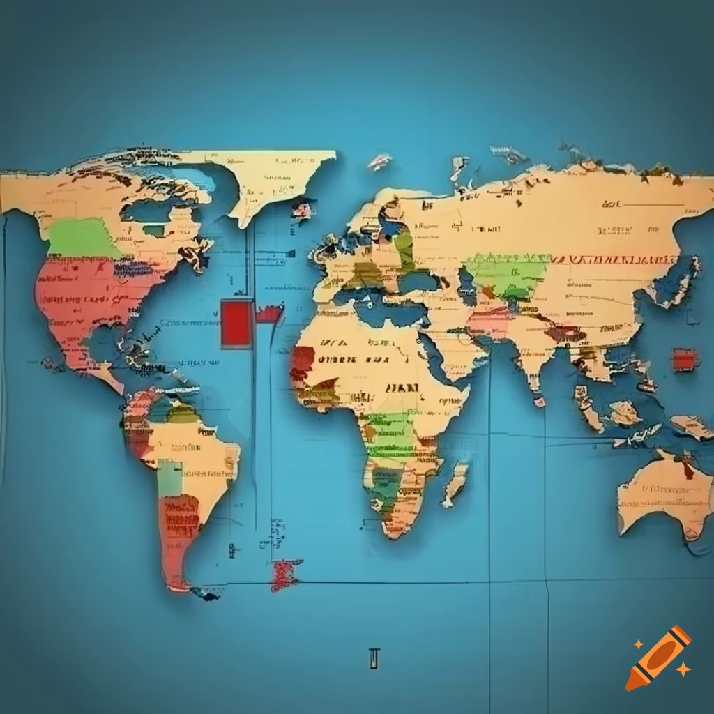 Political world map of 2050 on Craiyon