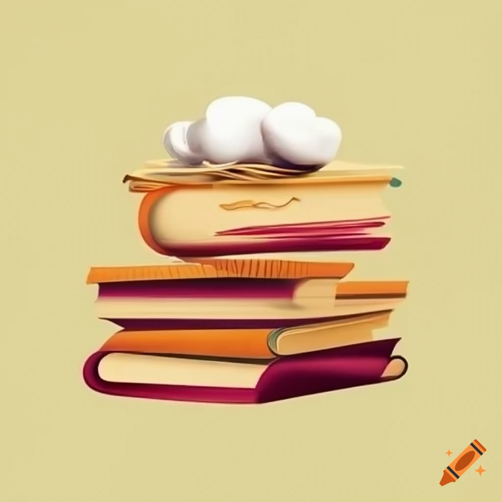 Logo of a cooking and book combination for a recipe library on Craiyon