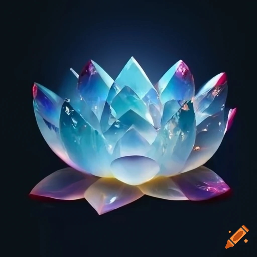 Crystal lotus flower