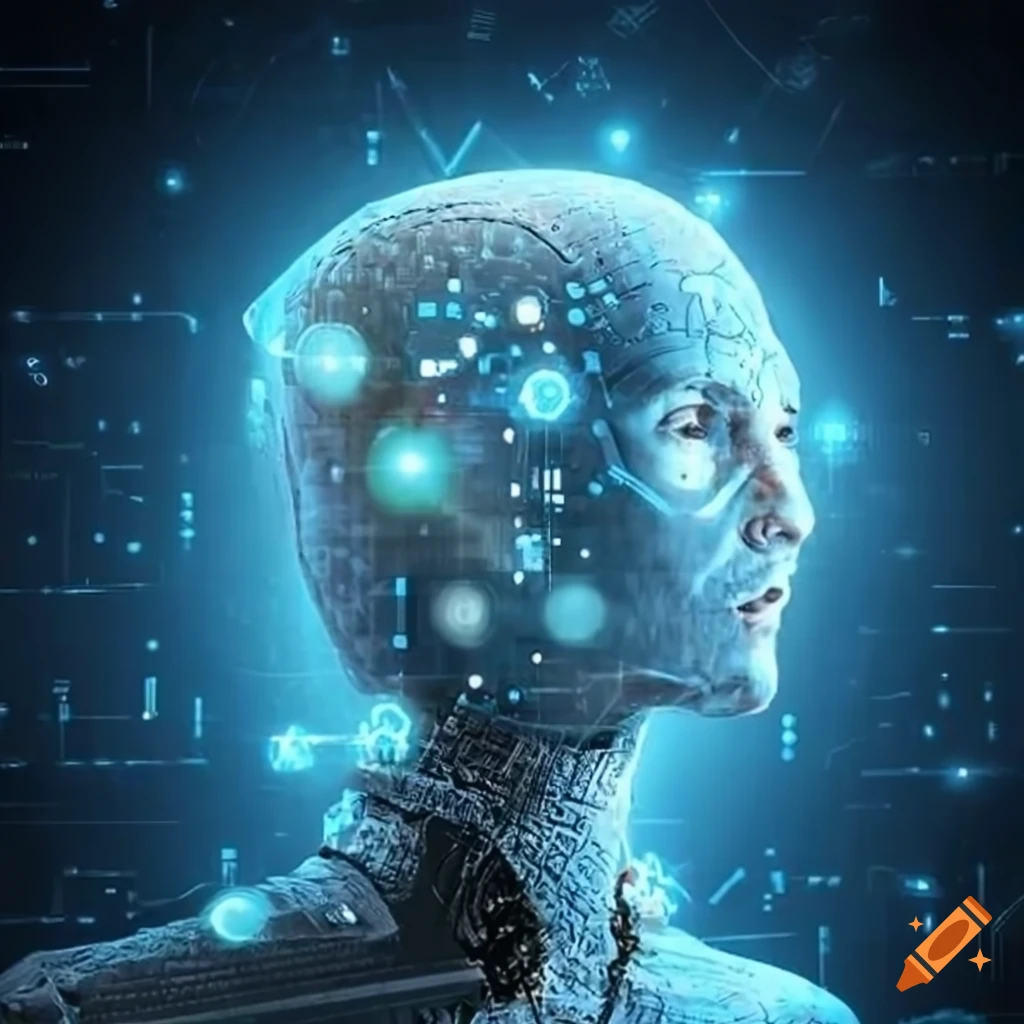 Cartel showcasing artificial intelligence, big data, and machine learning on Craiyon