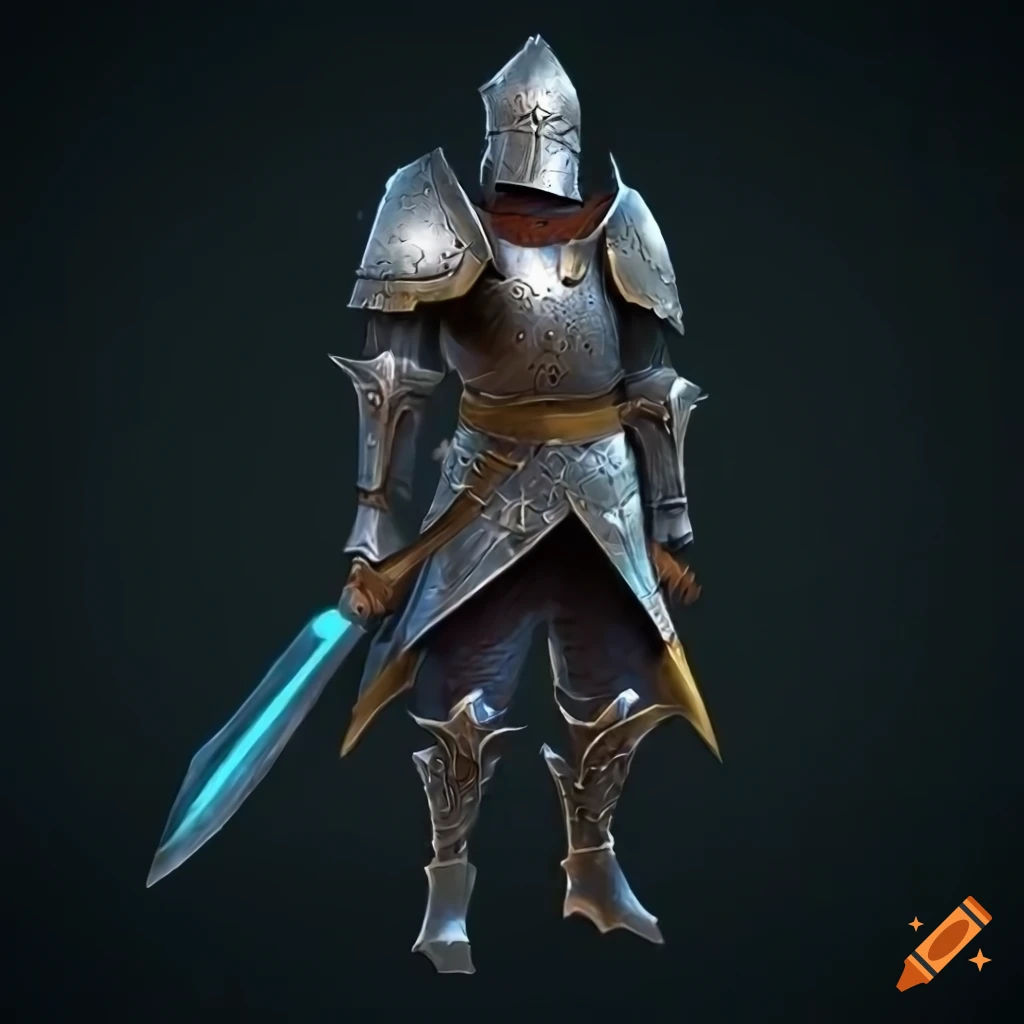 Knight character model for 2d game