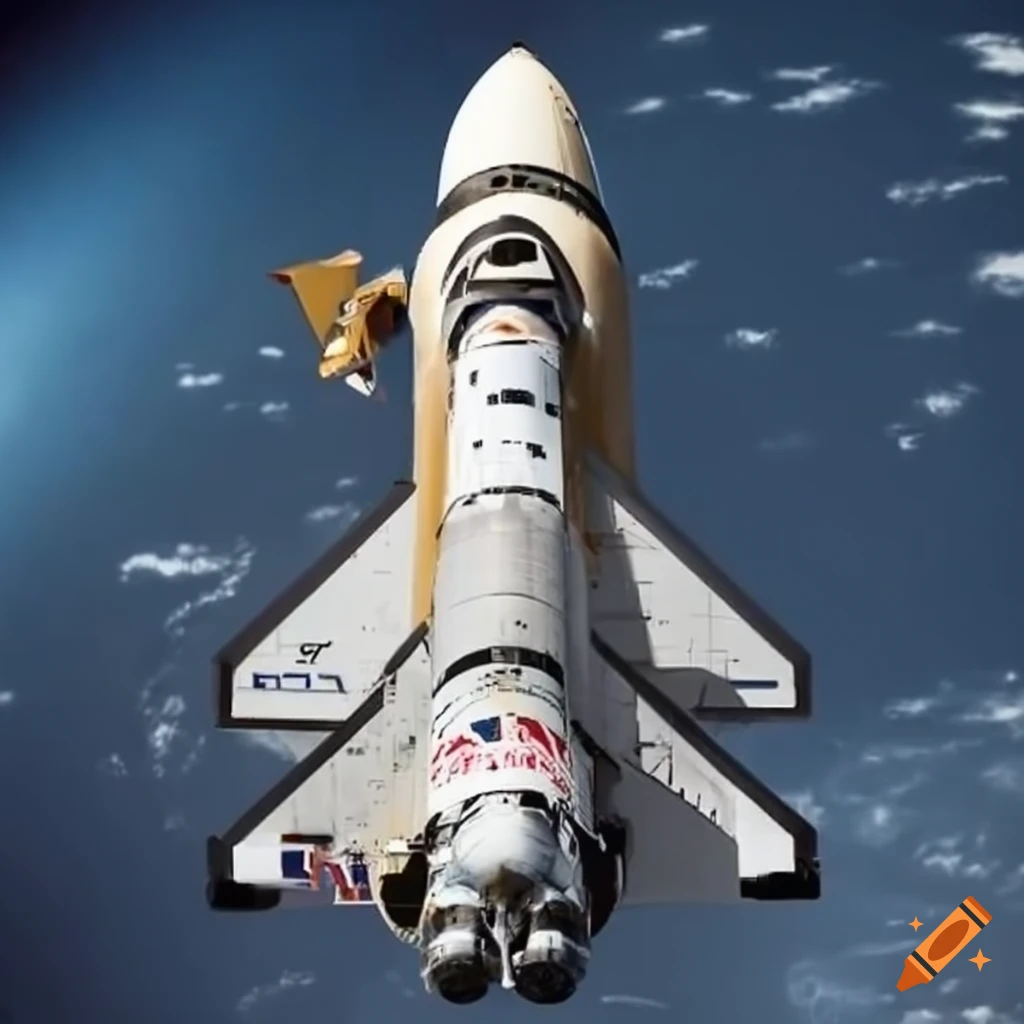 Shuttle Red Bull in outer space on Craiyon