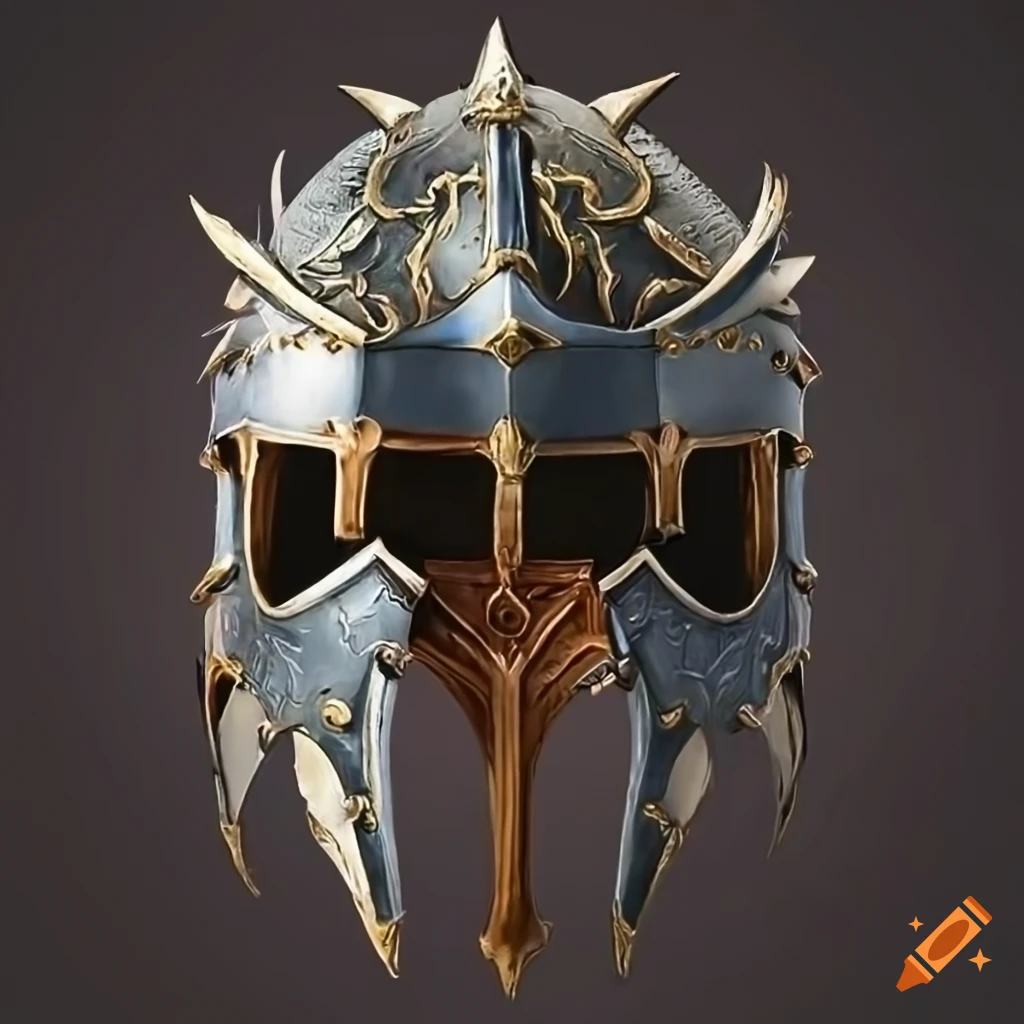 Symmetrical plate dragon helmet