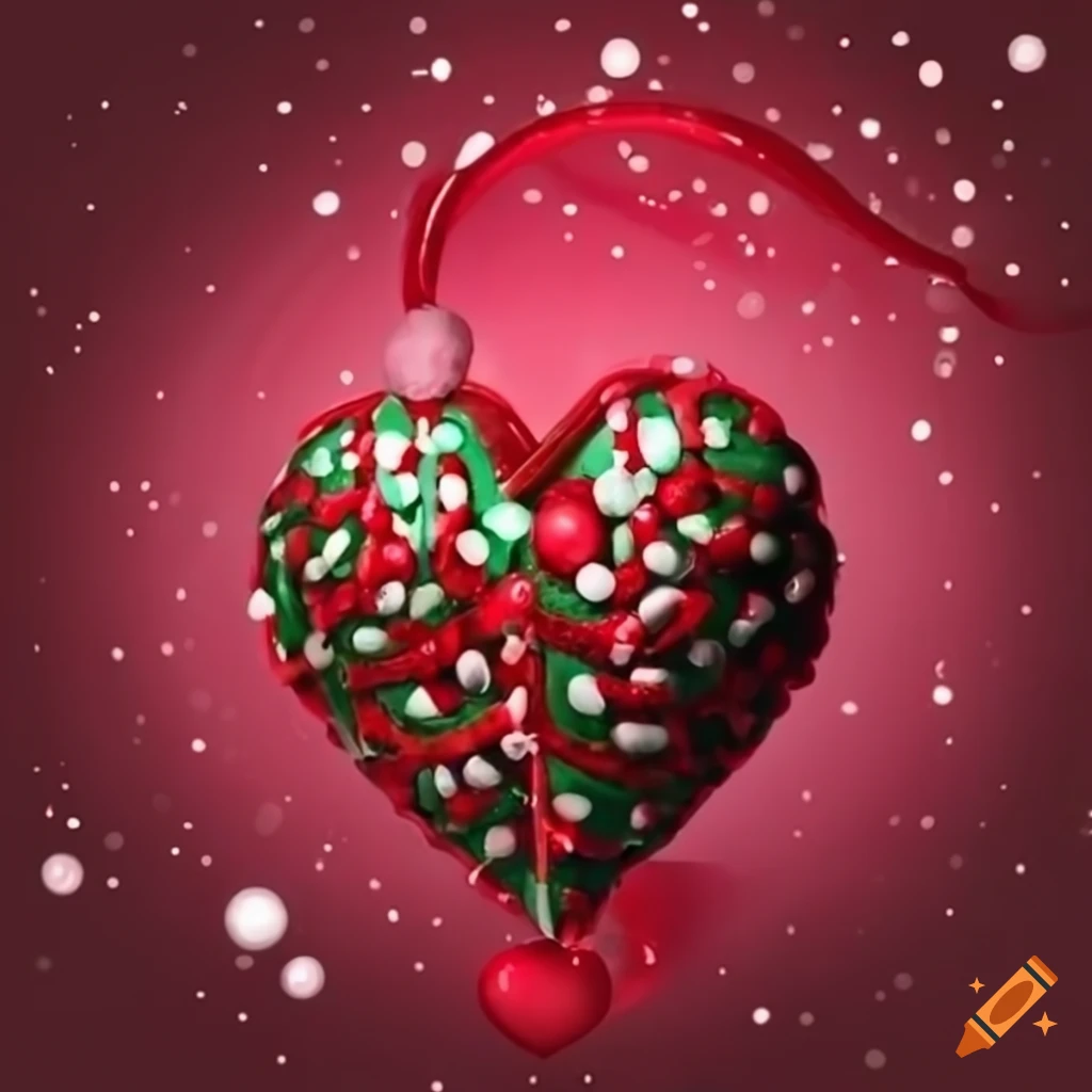 Christmas heart symbol