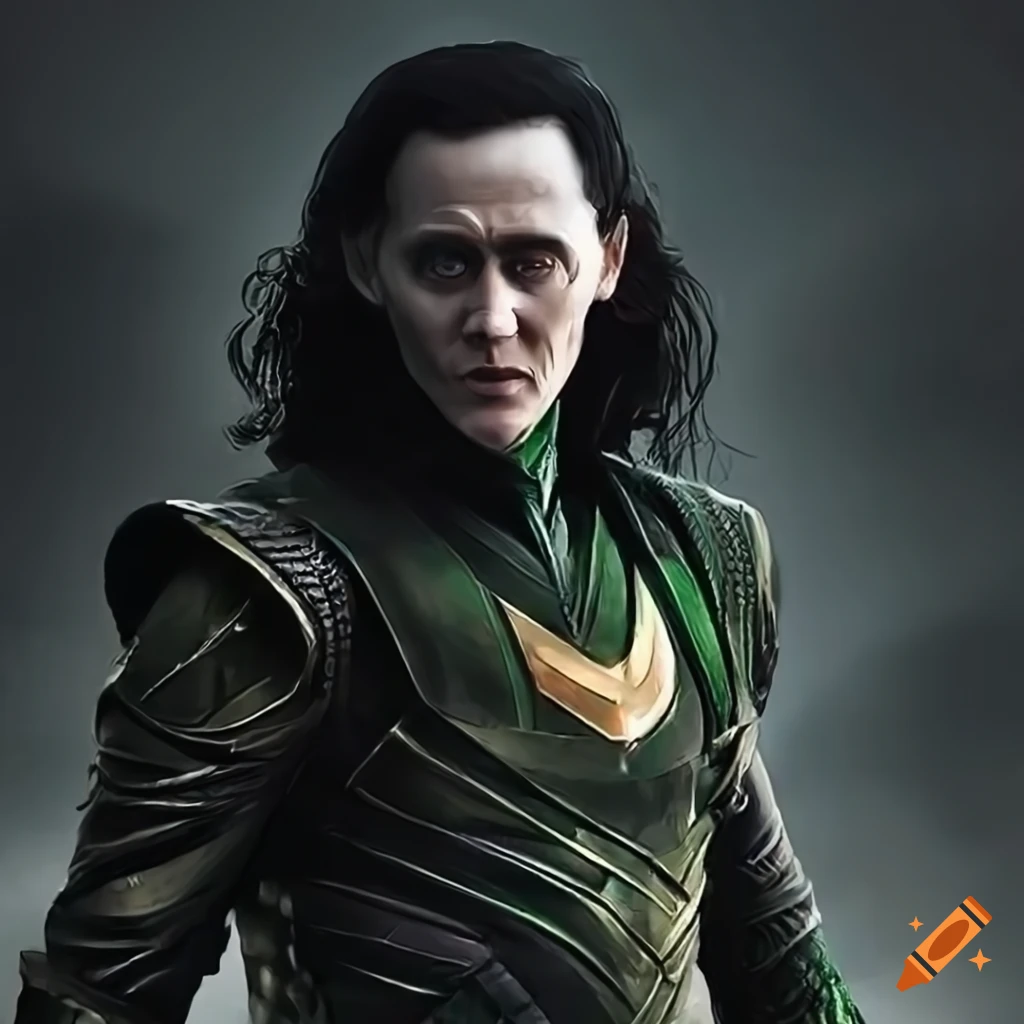 Loki in black outfit on Craiyon