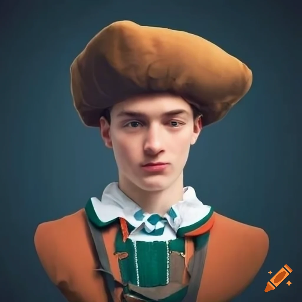 Young man in traditional dutch clothing
