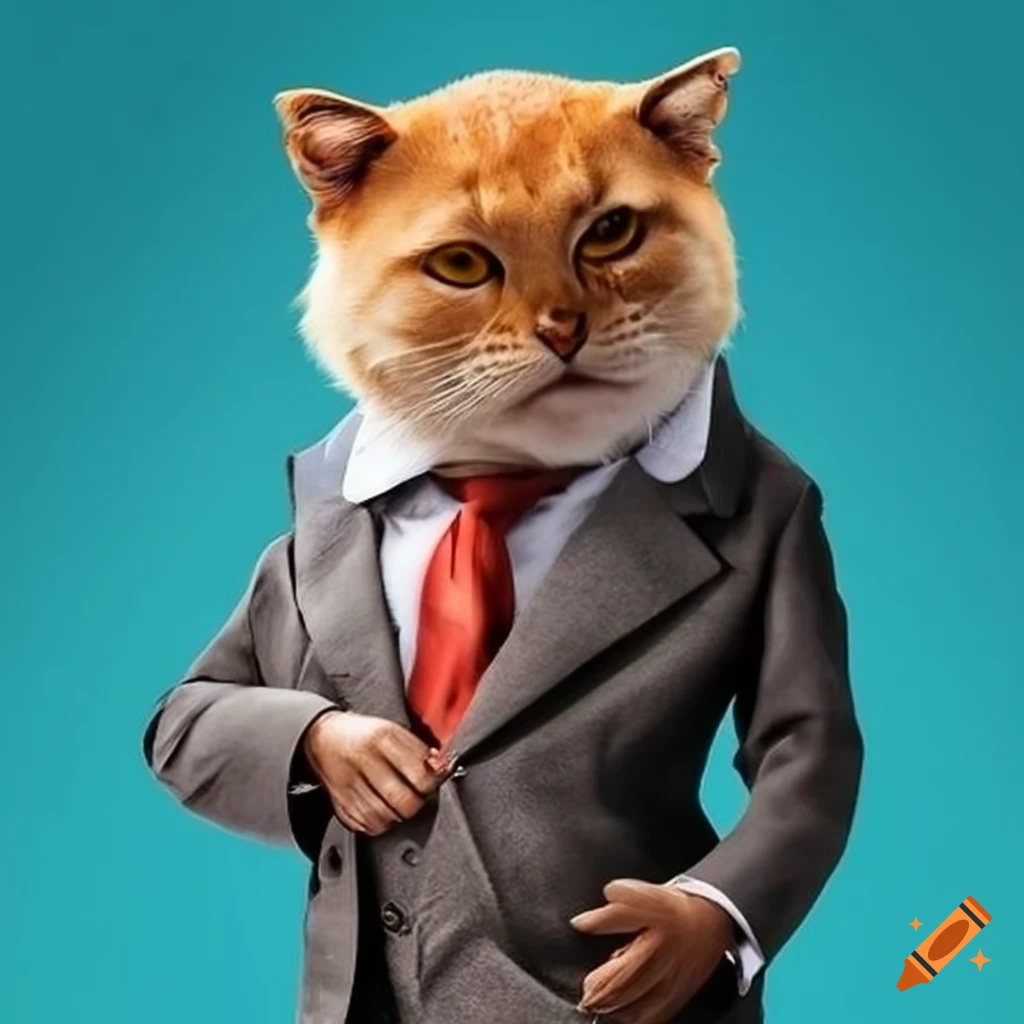 Animal wearing a suit