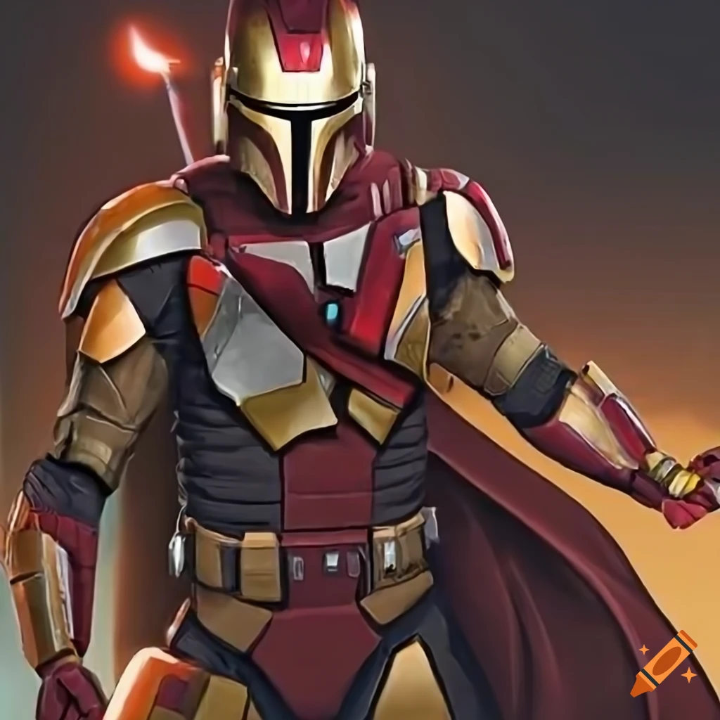 Crossover of mandalorian and iron man