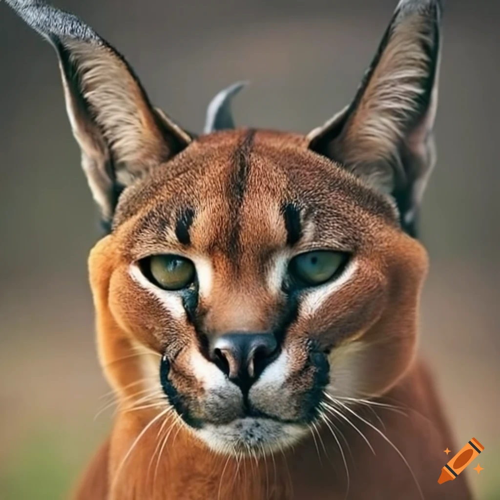 Caracal cat on Craiyon
