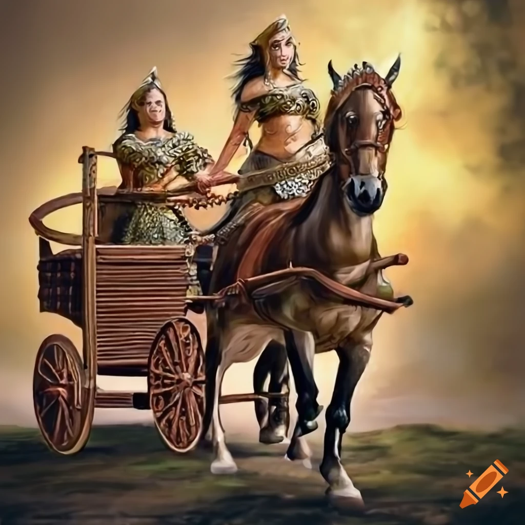 Image of a celtic warrior queen with war cart