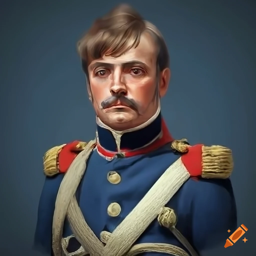 Portrait of a French artillery man of the Napoleonic Wars on Craiyon