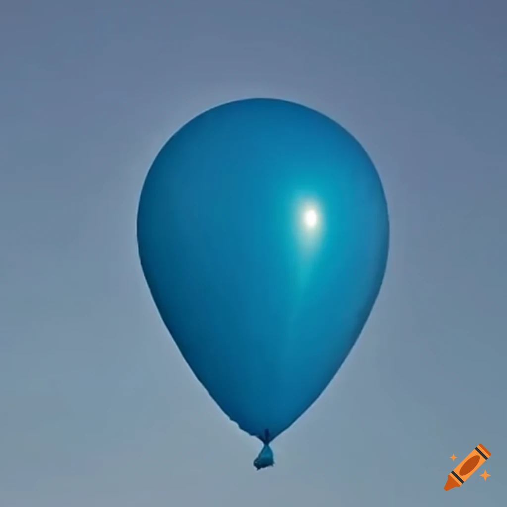 Blue balloon floating in the sky