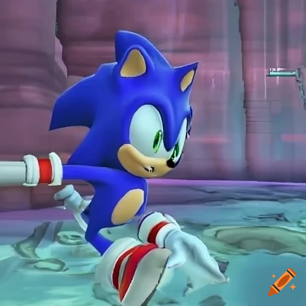 Gameplay of sonic adventure 2 on Craiyon
