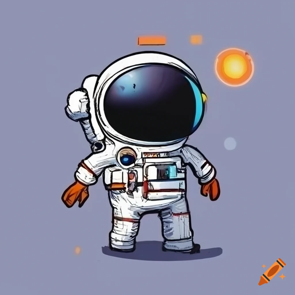 Comic strip of astronaut building a website in a cartoon browser tab