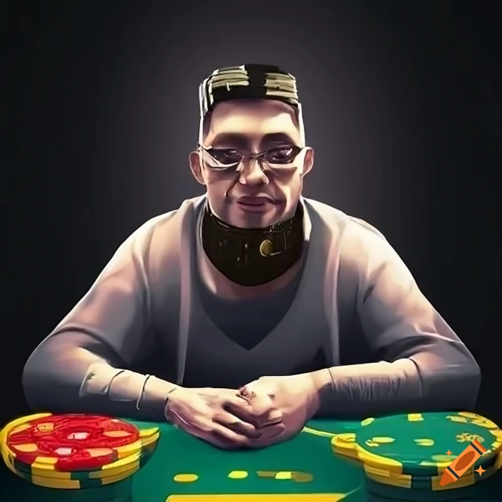 Portrait of a poker player