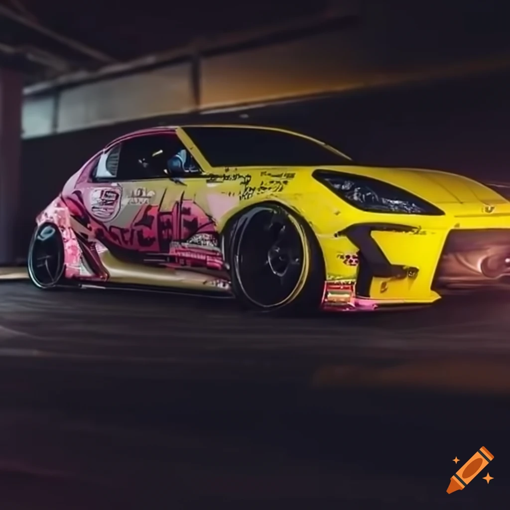 Toyota gr86 drift car with japanese livery on Craiyon
