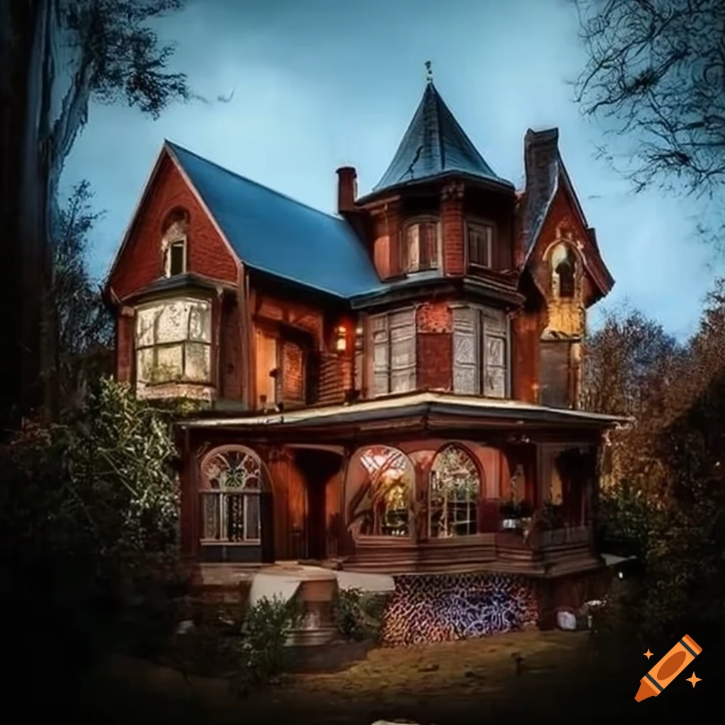 Whimsical Victorian house with enchanting design on Craiyon
