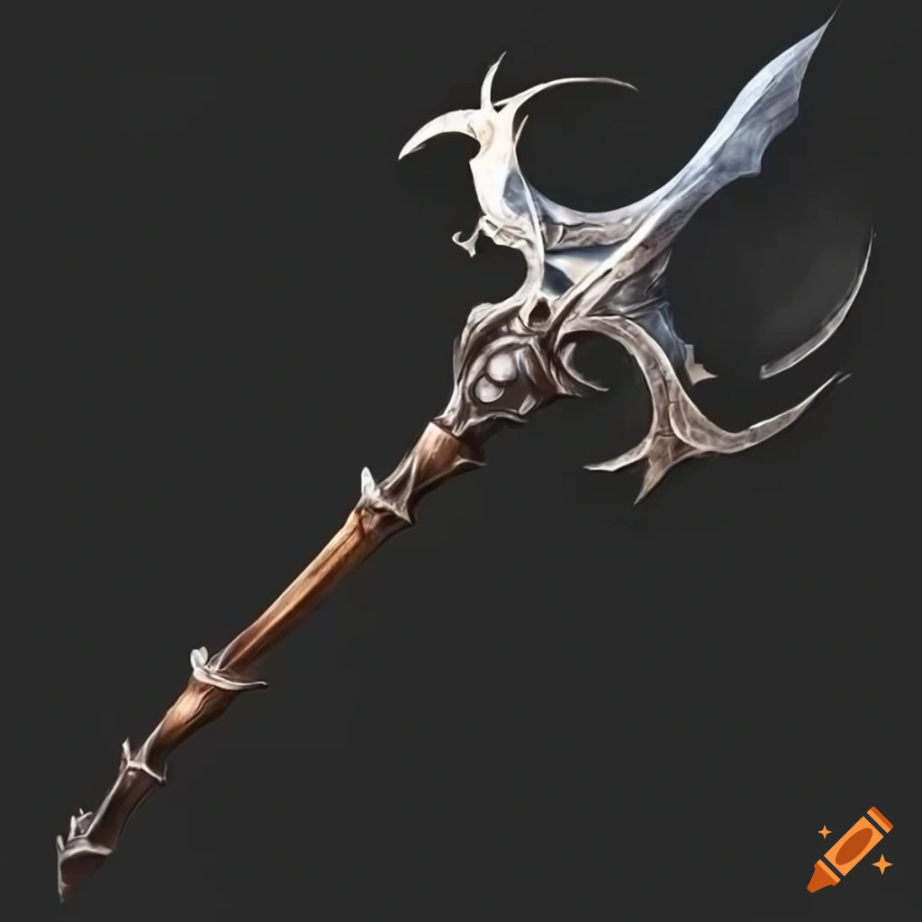 Fantasy artwork of a large polearm