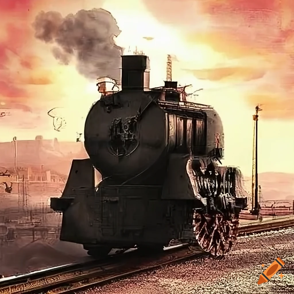 Image of an armored train from 1863