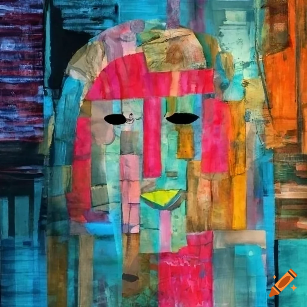 Abstract mixed media artwork inspired by monet's style