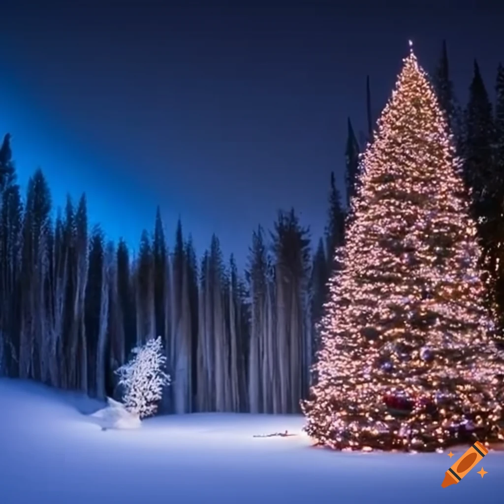 Festive christmas night scene