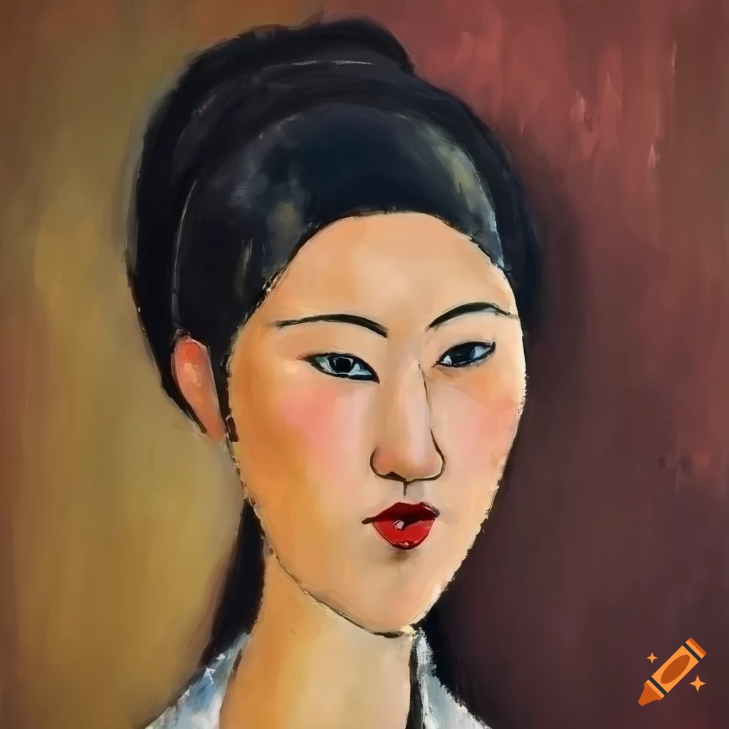 Stylized portrait of a chinese woman on Craiyon