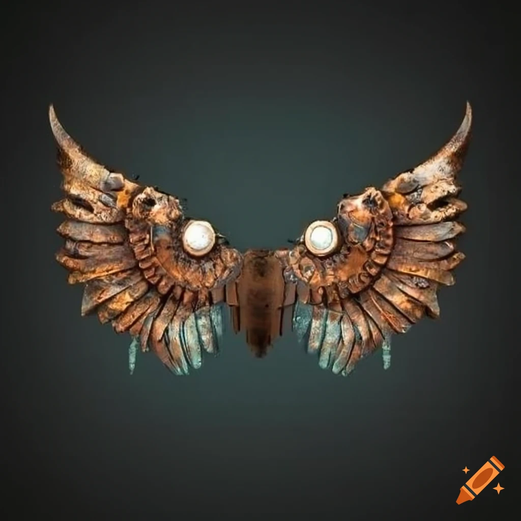 Rusty steampunk wings