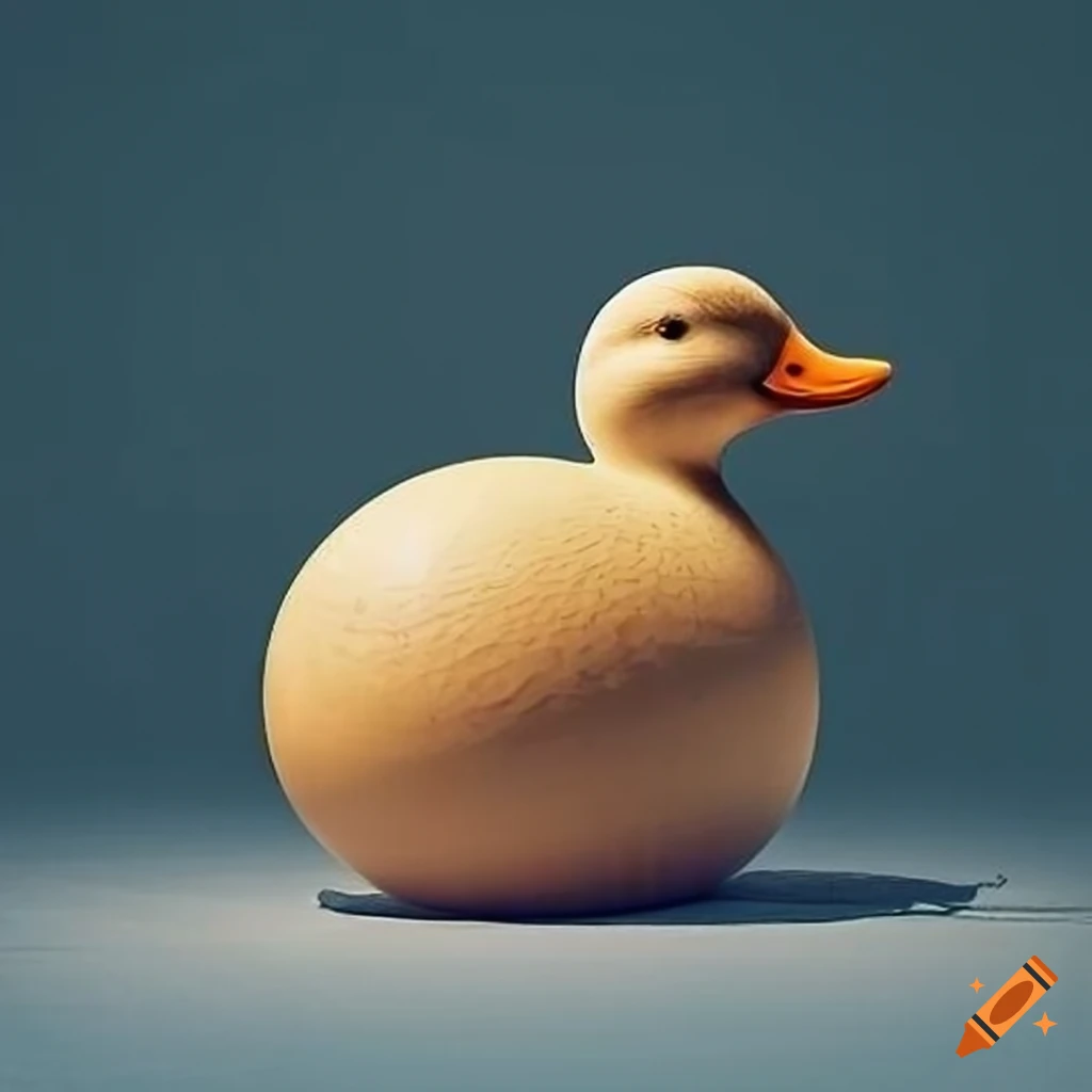 Abstract image of a duck made of spheres