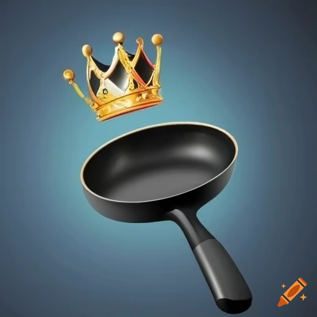 Flag with frying pan and crown