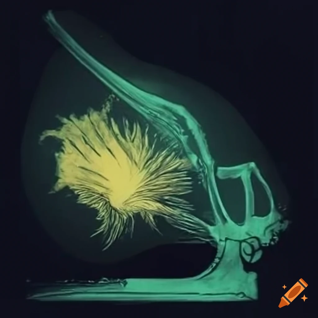 Arthur Rackham's x-ray illustration of a murex on Craiyon