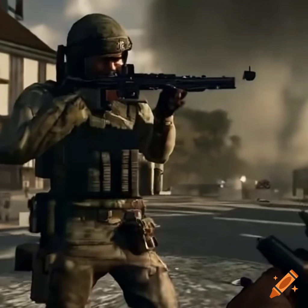 First-person gameplay of call of duty modern warfare 2019