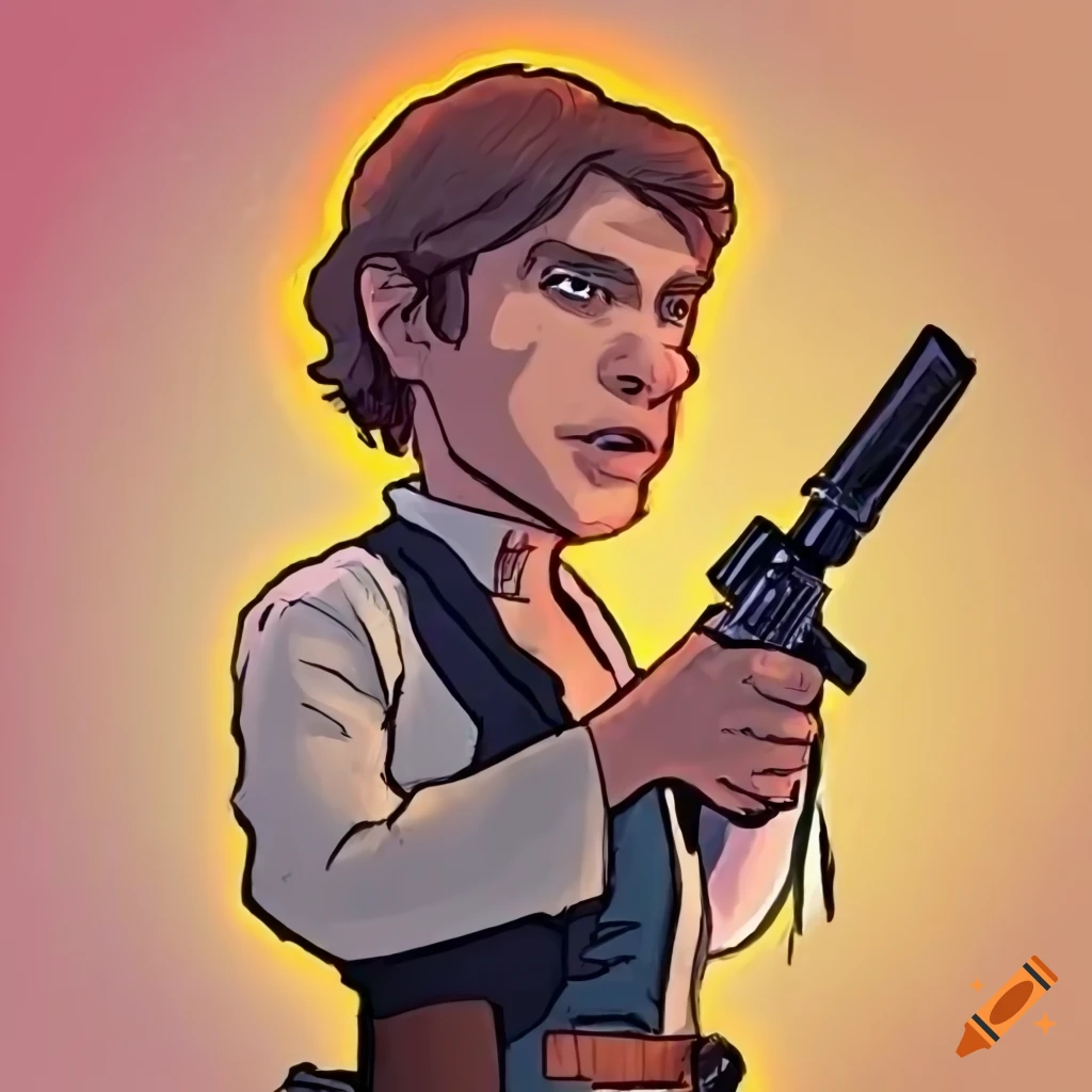 Cartoon han solo wearing a sombrero