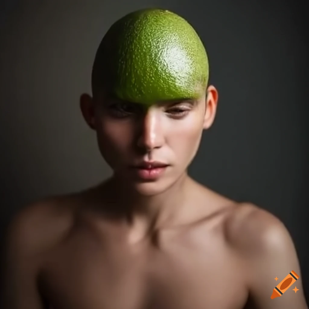 Person with an avocado as head