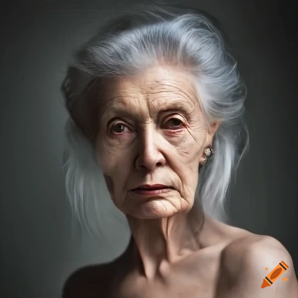 Artistic portrait of an elegant mature woman