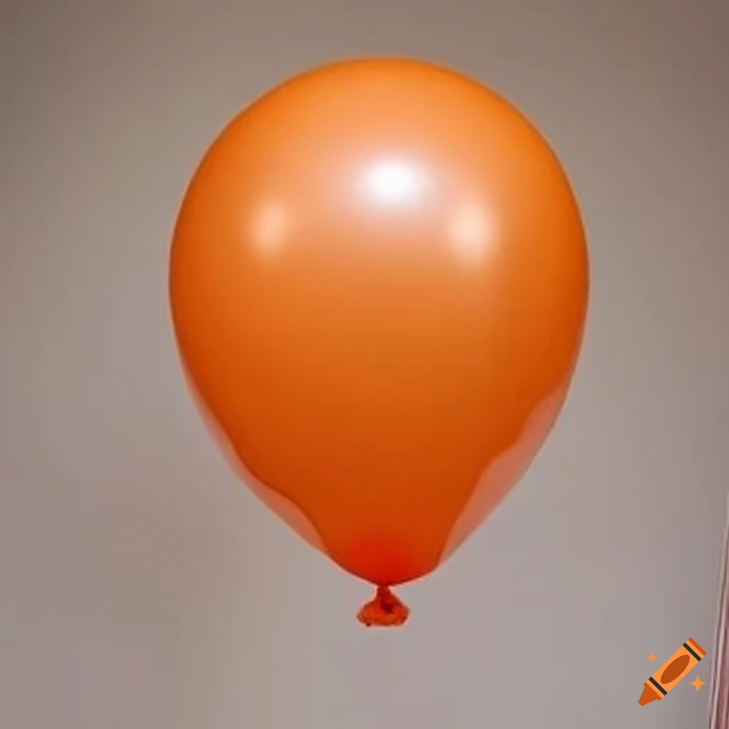 Giant orange balloon on Craiyon