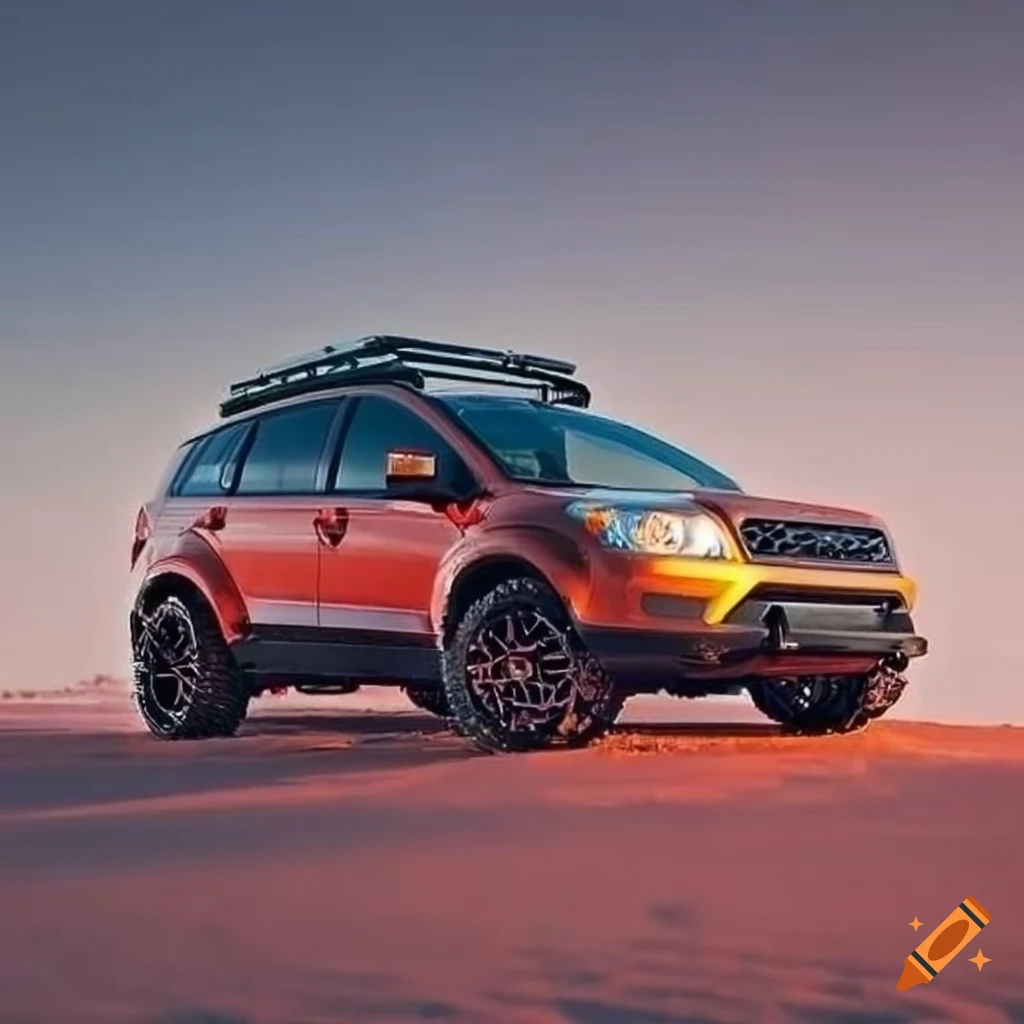 Modified off-road ford kuga with wide wheel arches on Craiyon