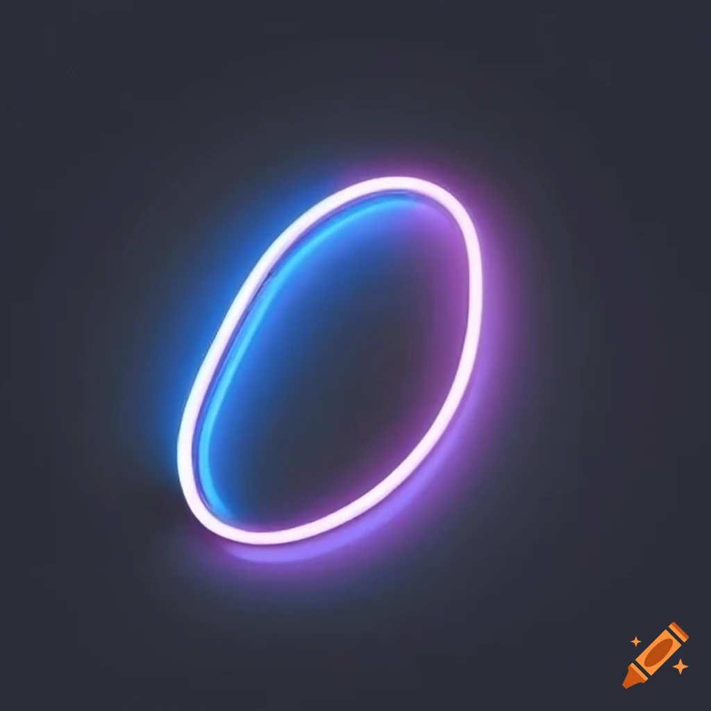 Black background with led neon number zero