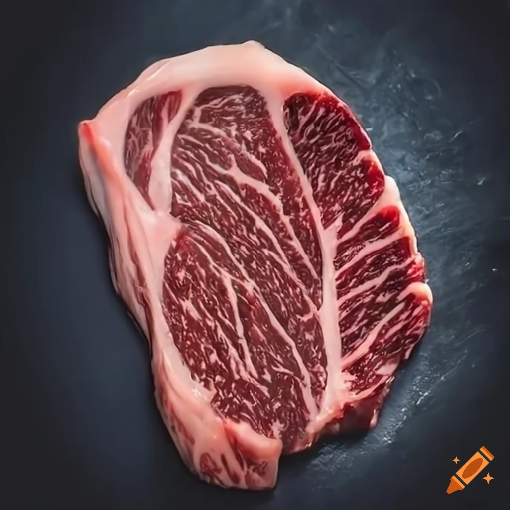 Mouthwatering medium rare wagyu steak